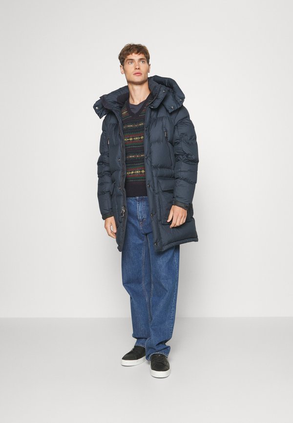 Pier One Print T-shirt - navy/white/dark blue - Zalando.co.uk