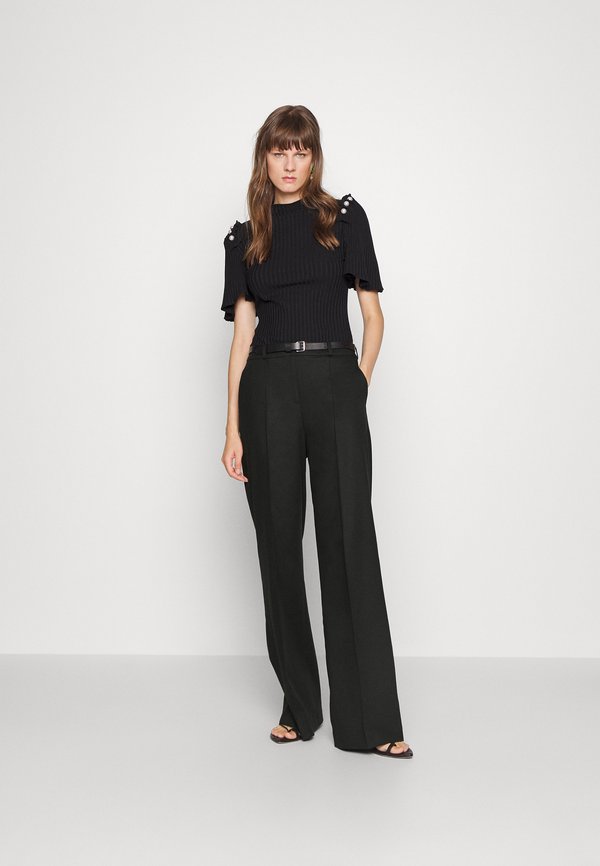 maje LILIONA - T-shirt med print - noir/svart - Zalando.se