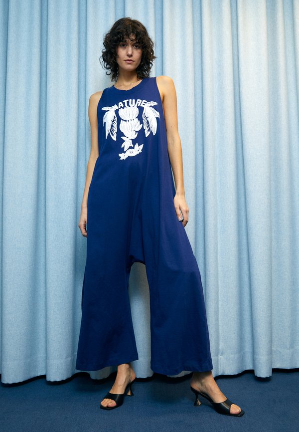 Farm Rio NATURE NAVY BLUE JUMPSUIT - Jumpsuit - navy blue/mehrfarbig ...