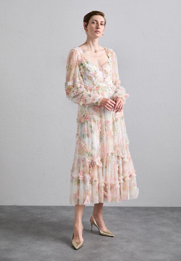 maje RISOLIA - Abito da sera - rose/multicolore - Zalando.it