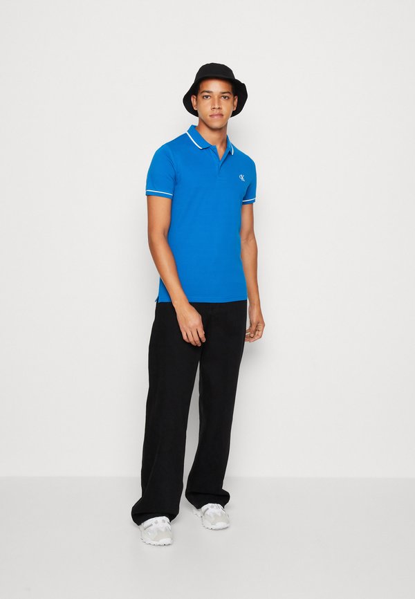 Calvin Klein Jeans TIPPING SLIM - Poloshirt - black/zwart - Zalando.be