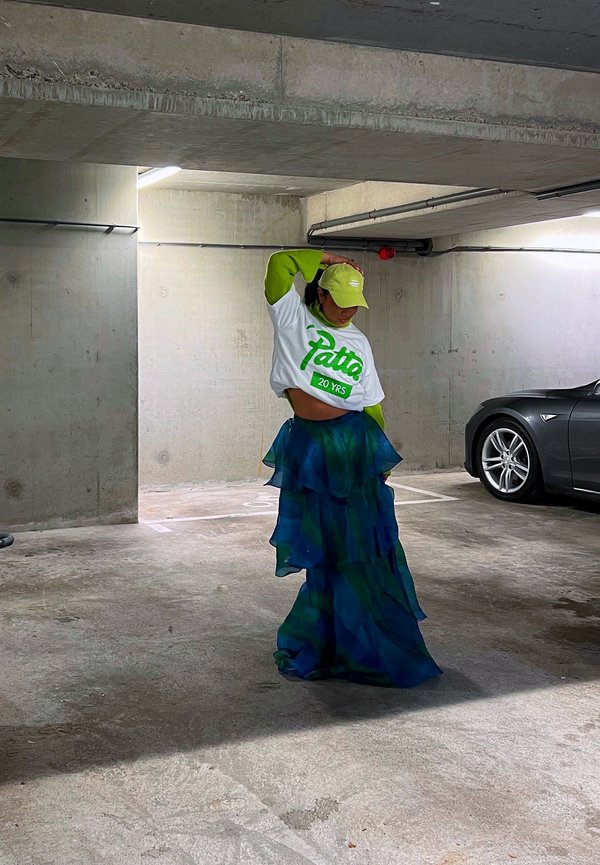 YAURA FAARI SKIRT - Maxirock - aquarelle green/blau - Zalando.de