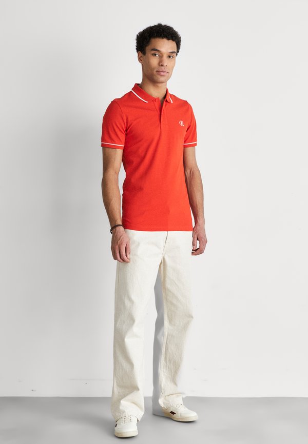 Calvin Klein Jeans TIPPING SLIM - Polo - black/negro - Zalando.es