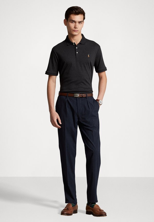 Polo Ralph Lauren CUSTOM SLIM FIT SOFT COTTON POLO SHIRT - Polo shirt - black marl heather/dark ...