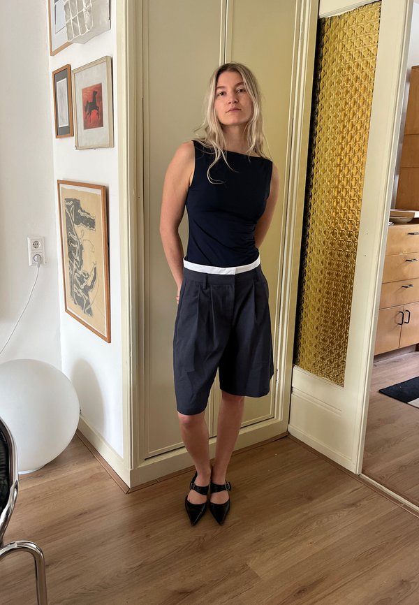 Weekday ANNIE BOATNECK - Top - navy/donkerblauw - Zalando.nl