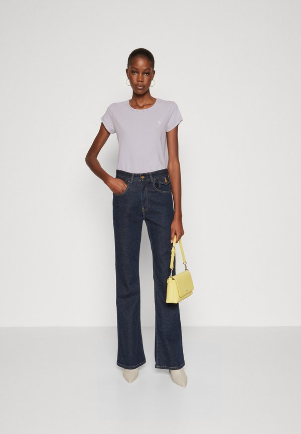 Abercrombie & Fitch ICON CREW 3 PACK - T-Shirt basic - white/grey/lilac/weiß - Zalando.ch