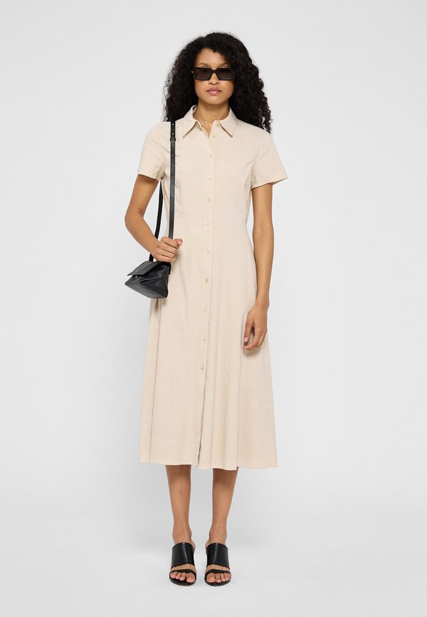 Polo Ralph Lauren BELTED SHORT SLEEVE OXFORD SHIRTDRESS - Blusenkleid - bath pink/pink - Zalando.de