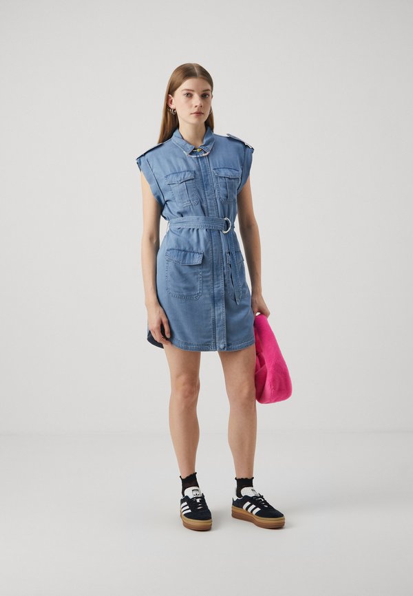 Gap Midi Shirtdress Preston Spijkerjurk Light Blue Denim Lichtblauw
