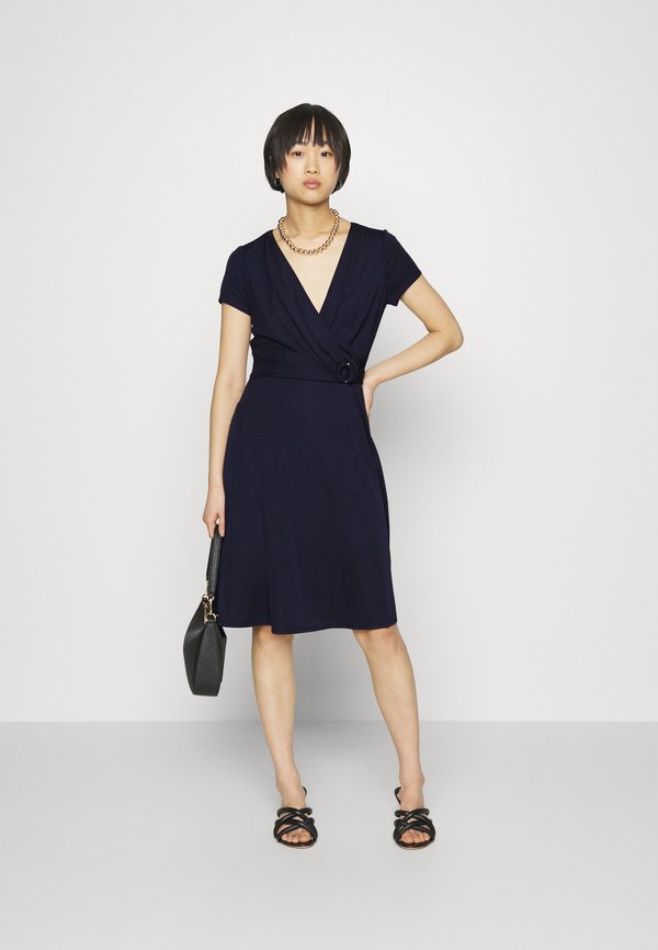 Lauren Ralph Lauren Petite KARLEE SHORT SLEEVE DAY DRESS - Jerseykleid - lighthouse navy ...