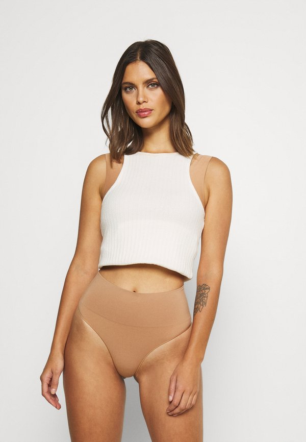 Adidas Sport Scoop Lounge Bra Bustier Peach Whip White White