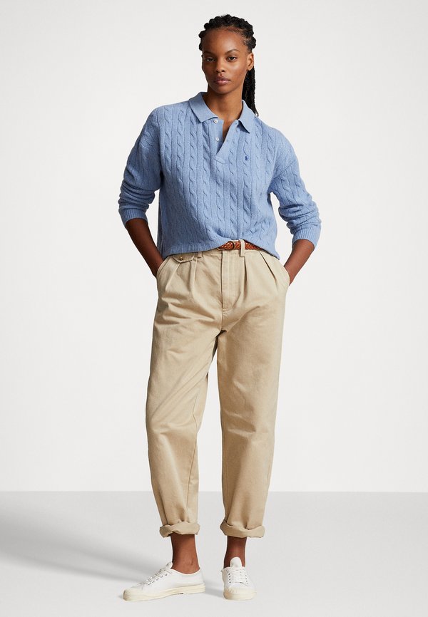 Polo Ralph Lauren LONG SLEEVE - Jumper - powder blue/blue - Zalando.ie