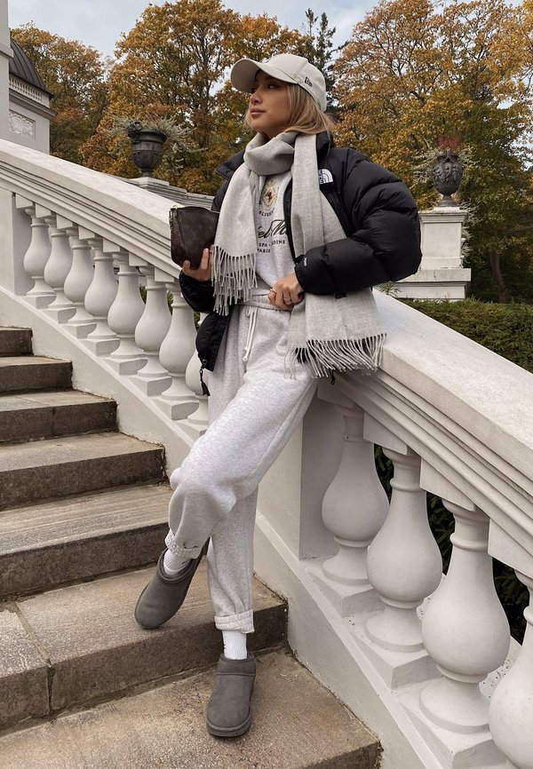 UGG CLASSIC ULTRA MINI - Boots à talons - grey/gris - ZALANDO.FR