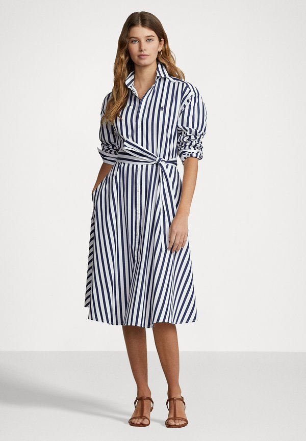 Polo Ralph Lauren ELA LONG SLEEVE DAY DRESS - Sukienka koszulowa - navy ...
