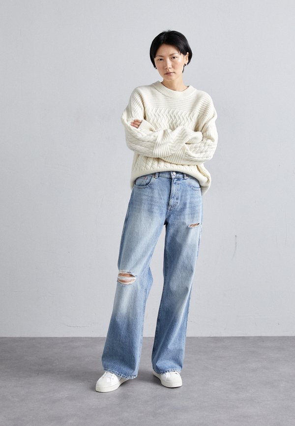 Filippa K BOXY BRAIDED - Strickpullover - navy/dunkelblau - Zalando.de