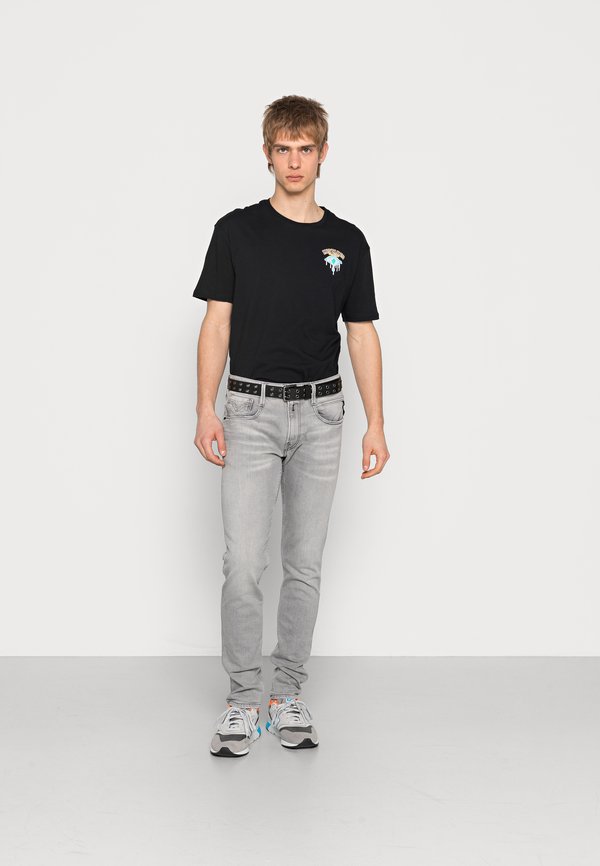 Replay ANBASS HYPERFLEX REUSED - Jean slim - super light grey/denim ...