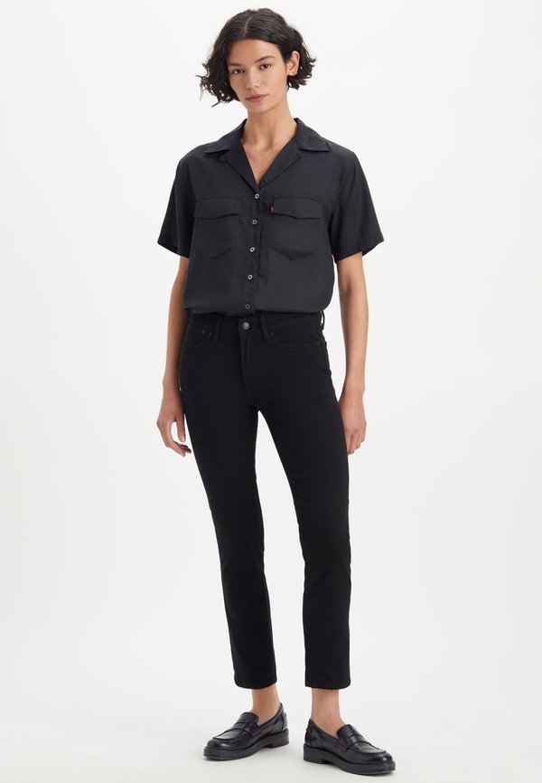 Levi's® 711™ DOUBLE BUTTON - Jeans Skinny Fit - night is black/black denim - Zalando.ch