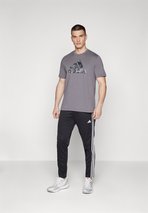 adidas Performance TRAIN ESSENTIALS 3 STRIPES - Träningsbyxor - black ...