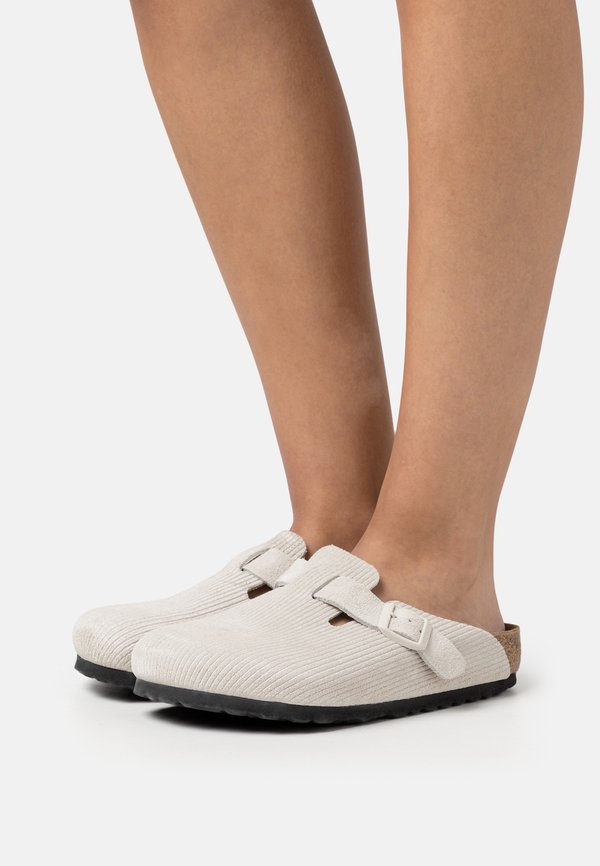 Birkenstock BOSTON - Slippers - antique white/off-white - Zalando.co.uk