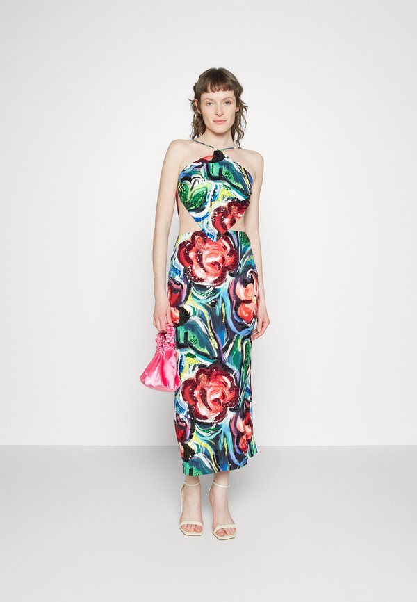 SOMETHINGNEW SERENA TIGHT DRESS BAR - Maxikleid - malibu blue/violeta ...