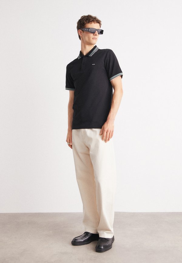 Calvin Klein Jeans TIPPING SLIM - Polo - black/noir - ZALANDO.CH