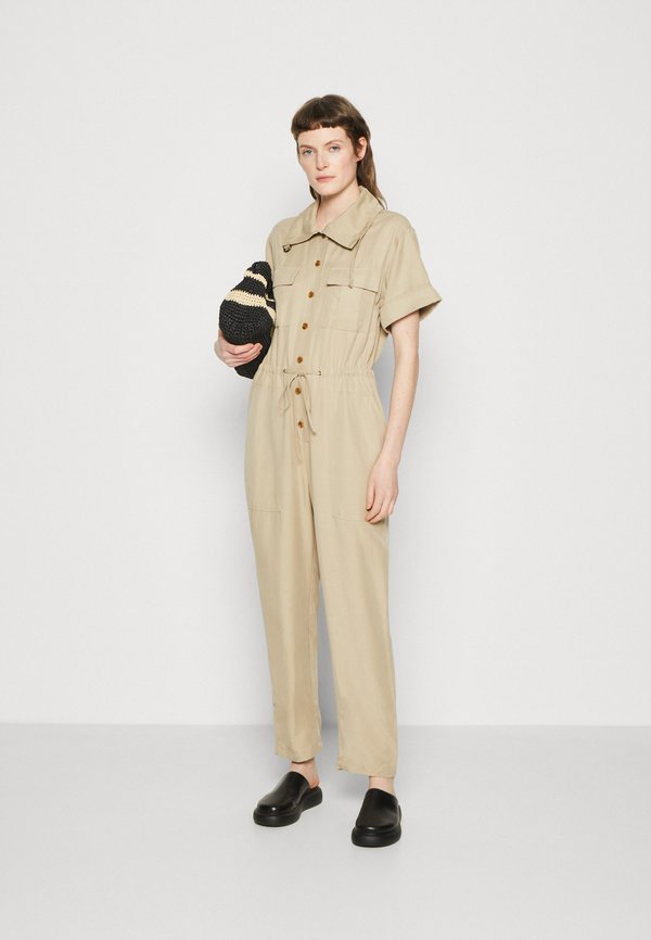 ARKET Clutch - striped black and beige/negro - Zalando.es