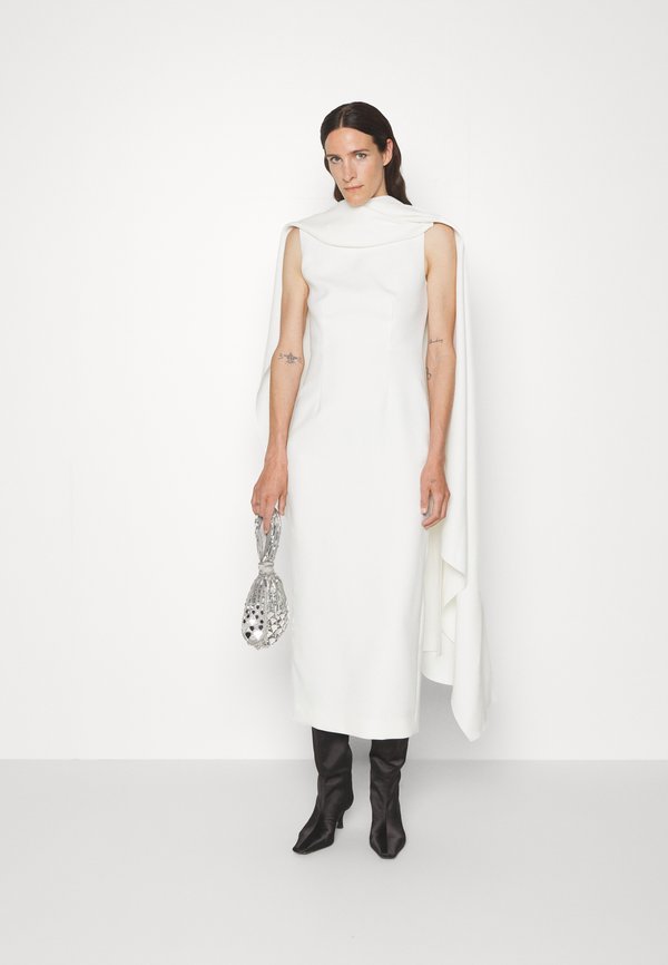 Massimo Dutti STUDIO FRAYED HALTER - Ballkleid - white/weiß - Zalando.de