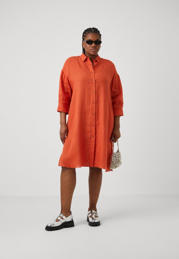 Max Mara Leisure QUINCY - Shirt dress - rosa/apricot - Zalando.co.uk