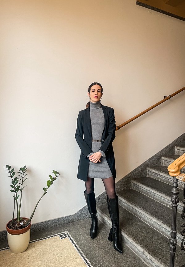 Gestuz YASMIA SHORT DRESS - Robe pull - black/noir - ZALANDO.FR