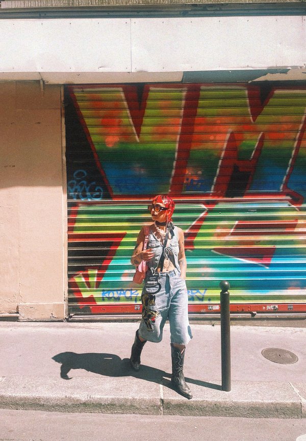 Ed Hardy BORN WILD - Džínové kraťasy - bleach/bělený denim - Zalando.cz