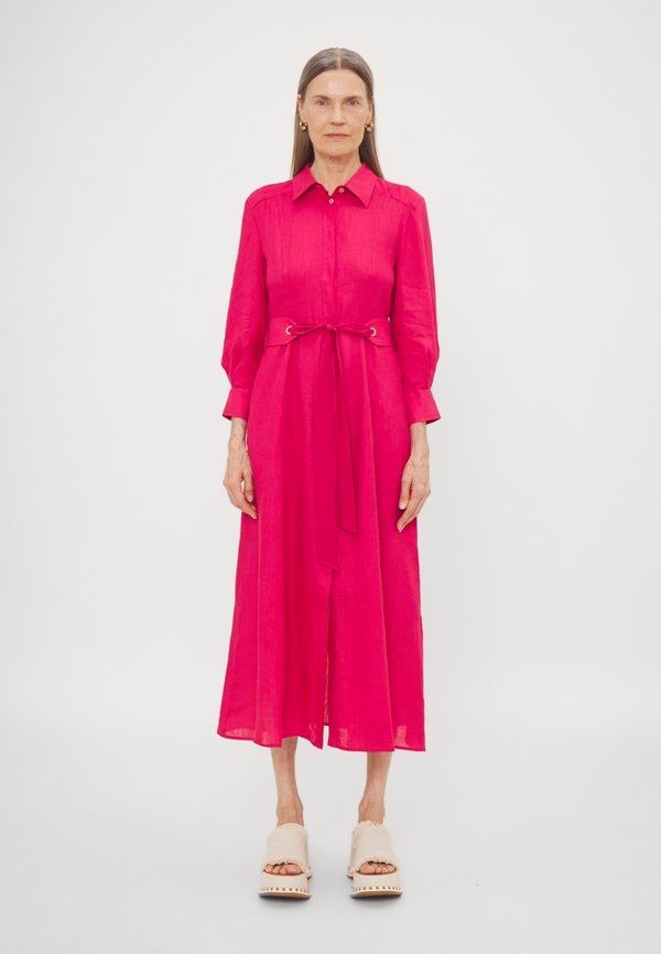Polo Ralph Lauren BELTED SHORT SLEEVE OXFORD SHIRTDRESS - Shirt dress - bath pink/pink - Zalando