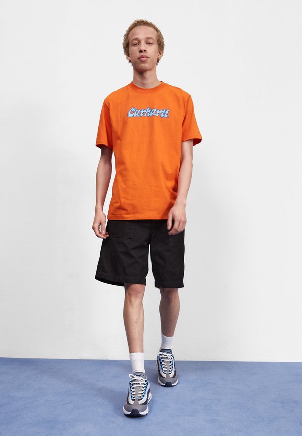 Carhartt WIP BRANDON - Denim shorts - blue stone washed/stone blue ...