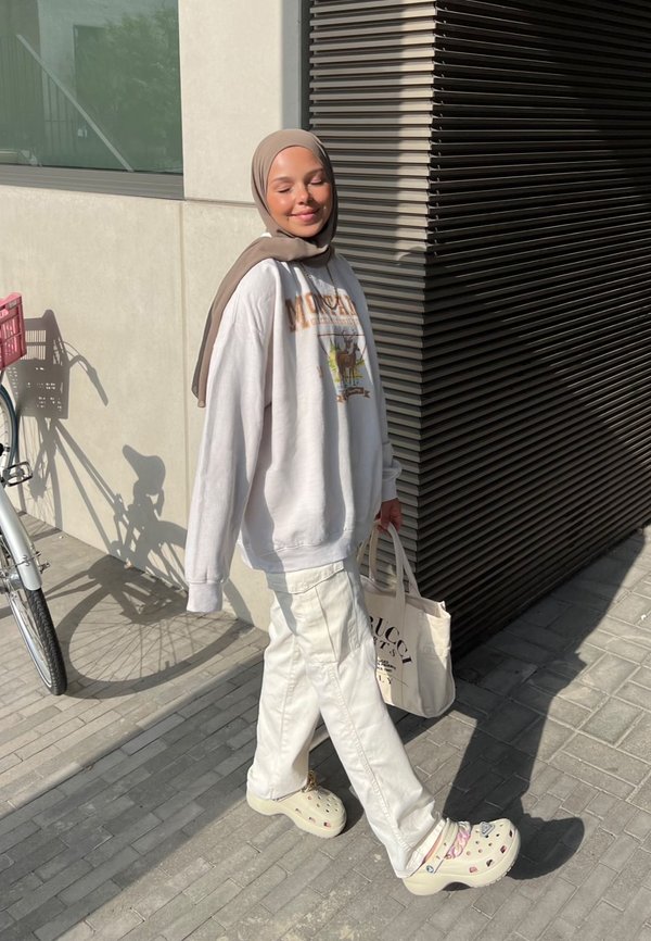 Crocs CLASSIC PLATFORM - Muiltjes met hak - bone/lichtgeel - Zalando.be