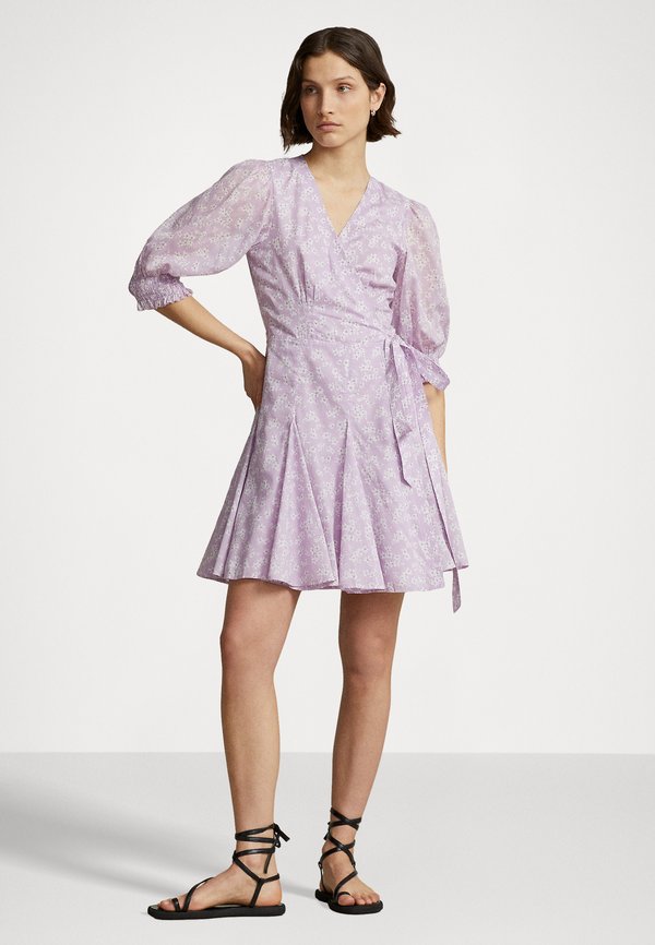 Polo Ralph Lauren ELA LONG SLEEVE DAY DRESS - Skjortekjole - navy/white ...