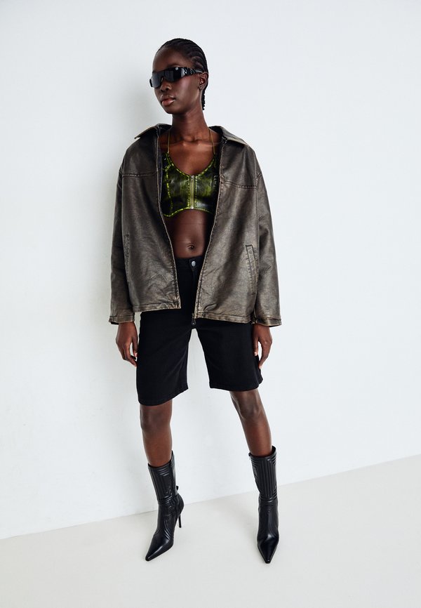 BDG Urban Outfitters WADDED - Kunstlederjacke - chocolate/braun ...