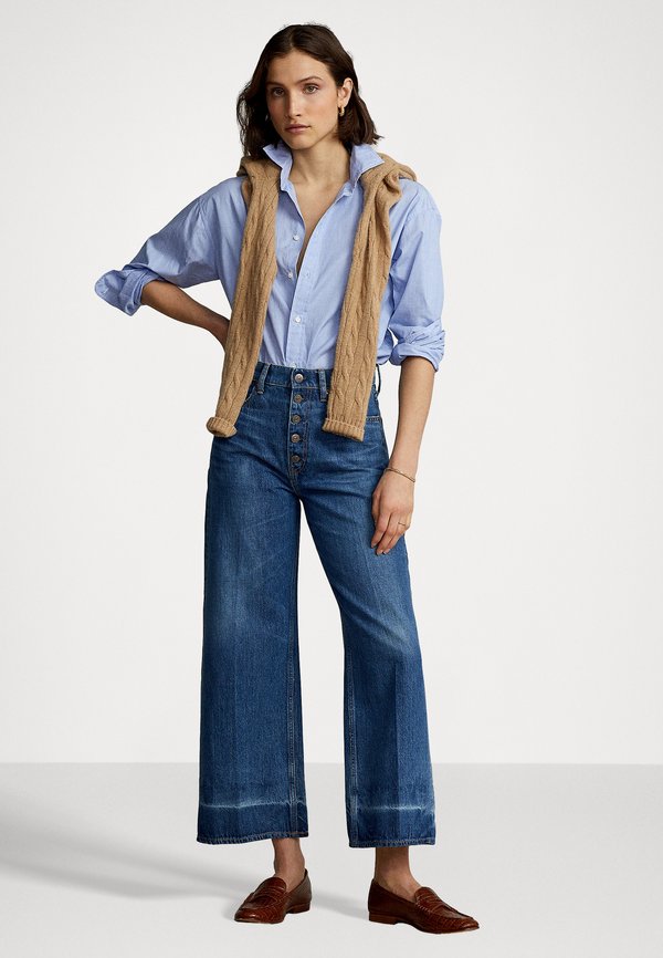 Polo Ralph Lauren HIGH RISE WIDE CROP STRAIGHT - Flared Jeans - georgia ...