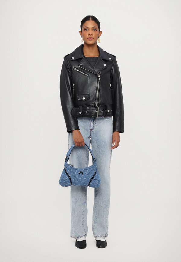 BOSS SAMELI - Leather jacket - black - Zalando.co.uk