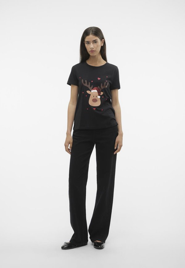 Vero Moda VMFRANCIS XMAS - T-shirt imprimé - night sky/bleu marine ...