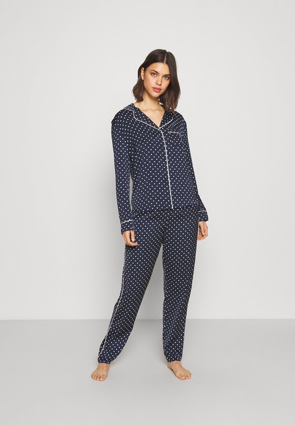 Anna Field AMANDA LONG PJ SET - Pyjamas - dark blue/mørkeblå - Zalando.no