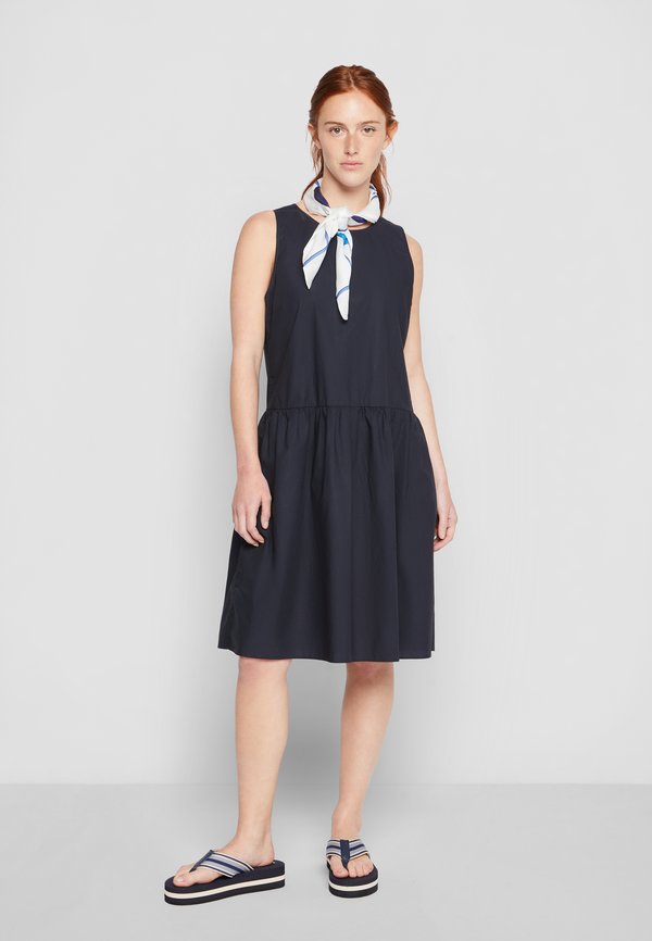 Lauren Ralph Lauren BELTED BUBBLE CREPE DRESS - Vapaa-ajan mekko - lighthouse navy/sininen ...