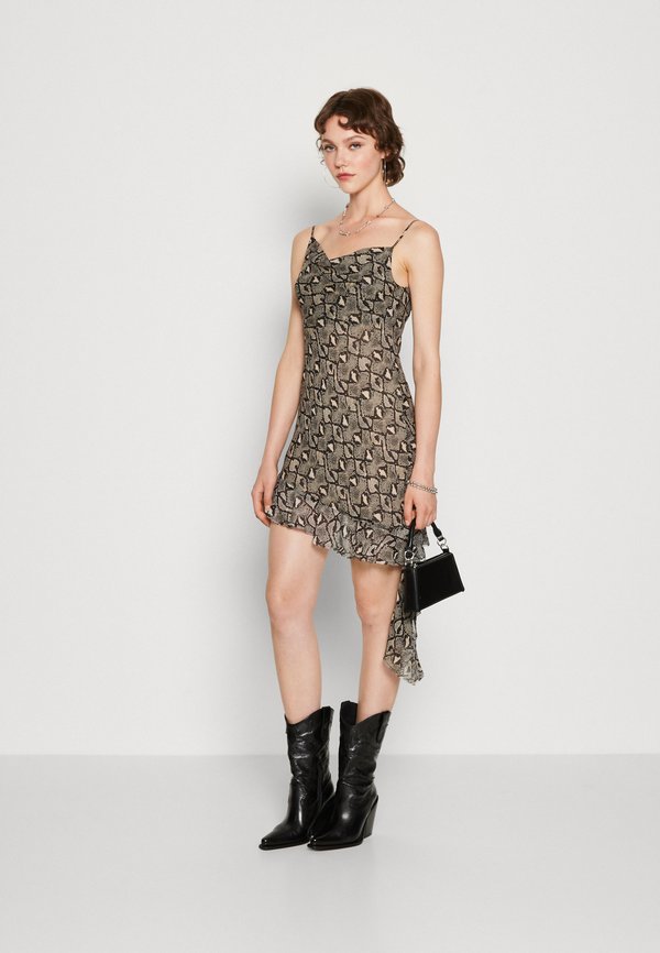 Jaded London LEOPARD METALLIC MIRAGE MINI DRESS - Cocktail dress ...