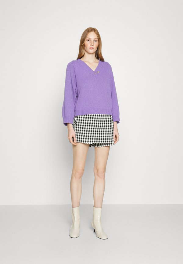 sandro JUPE - Átlapolós szoknya - violet/vert/lila - Zalando.hu