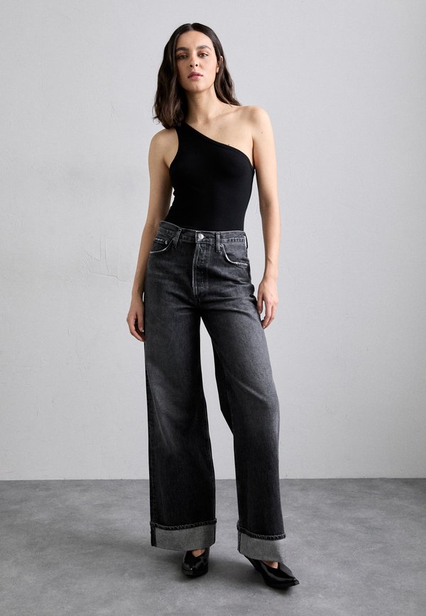 FRAME PALAZZO - Straight leg jeans - atmosphere/zwart - Zalando.nl