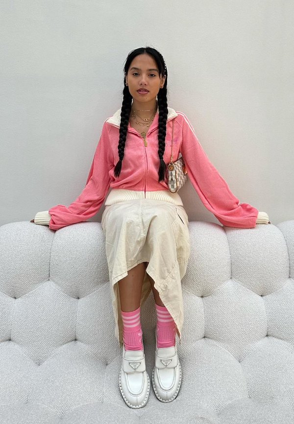 adidas Originals MID CUT UNISEX 2 PACK - Socken - white/bliss pink ...