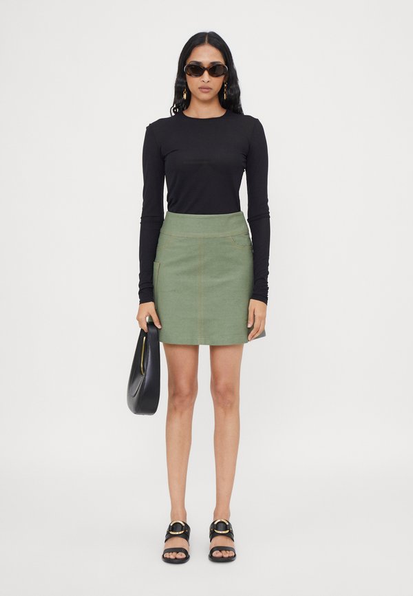 Max Mara Leisure A-Linien-Rock - verde salvia/oliv - Zalando.de