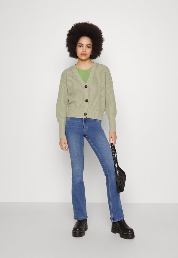 Vero Moda V-NECK CUFF - Vest - bright green/groen - Zalando.nl