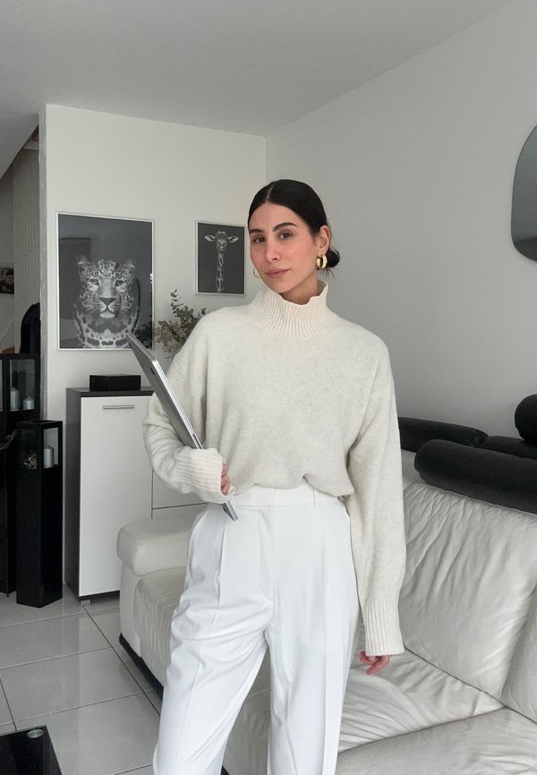 Les Lunes MICHELLE - Pantaloni - oat milk/avorio - Zalando.it
