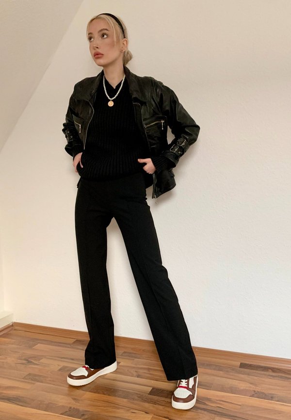 Stradivarius Veste En Similicuir Blacknoir Zalandofr