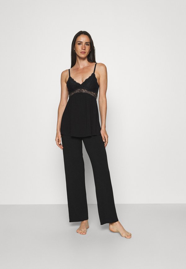 Anna Field MIA CHIFFON PJ SET - Pyjamas - black/svart - Zalando.se