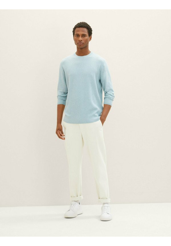 Next TEXTURED ARM CREW - Strickpullover - light blue/blau - Zalando.ch