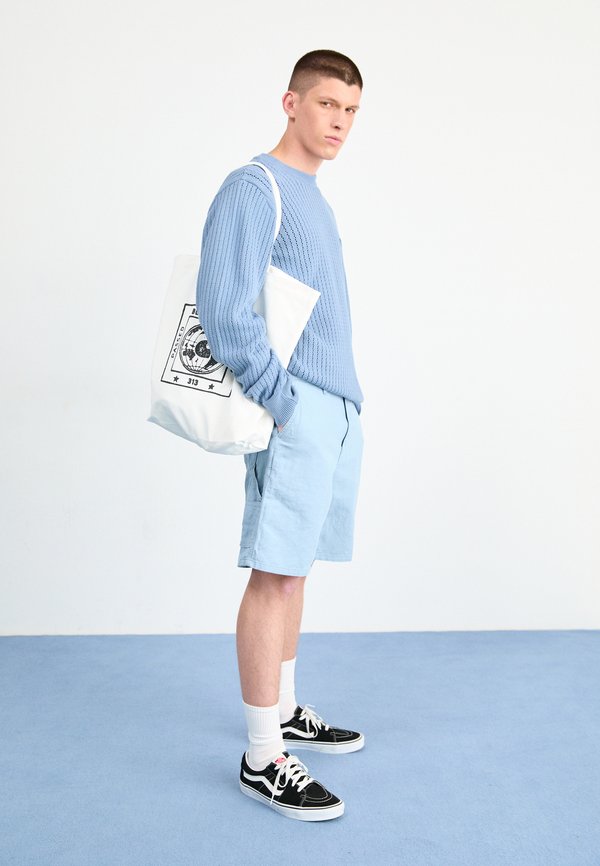 Carhartt WIP BRANDON - Denim shorts - blue stone bleached/bleached ...